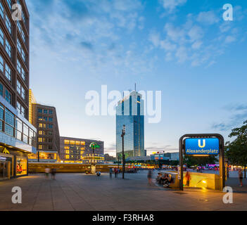Germany, Berlin, Alexanderplatz station, a subway map with the bear ...