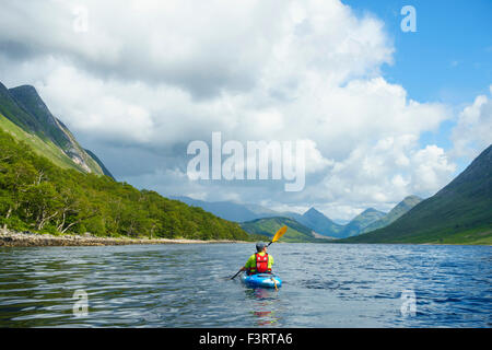 Kayaking on Loch Etive, Argyll & Bute, Scotland Stock Photo - Alamy