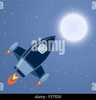 Rocket icon blue vector isolated Stock Vector Image & Art - Alamy