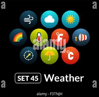 Round umbrella icons set vector color Stock Vector Image & Art - Alamy