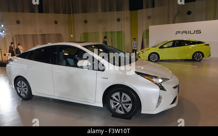 Toyota Motor Corp. unveils a new model of its Prius hybrid series at a ...