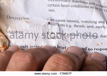 Malarone, anti malaria tablets, Malarone Stock Photo - Alamy