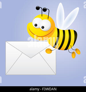 cartoon illustration of B letter for bee Stock Photo - Alamy