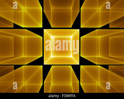 golden cubic perspective Stock Photo - Alamy