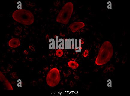 Red blood cells flowing inside a blood vessel 3D CGI render Stock Photo ...