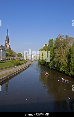 Main Fluss, Frankfurt am Main, Germany 2025. Frankfurt am Main city ...
