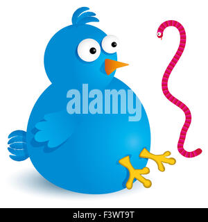 A tweet twitter blue bird bluebird icon or symbol Stock Photo - Alamy