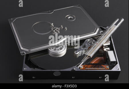 open disk with thermometer Stock Photo - Alamy