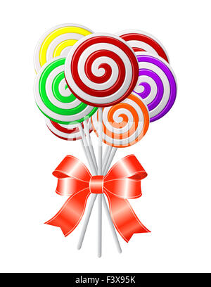 The isolated vector orange, red striped opened beach umbrella on ground ...