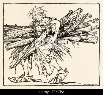 Pen and ink, landscape drawing by James S Alderson of Rugby, from 1897 ...