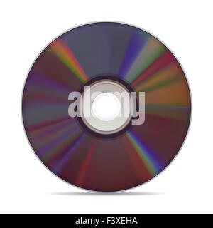 Realistic compact disc on white background Stock Photo - Alamy