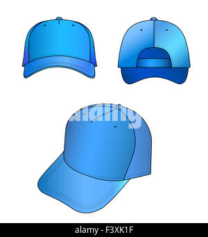 baseball cap blue isolated on white background Stock Photo - Alamy