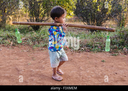Boy fetching water, Kalaw, Myanmar, Asia Stock Photo - Alamy