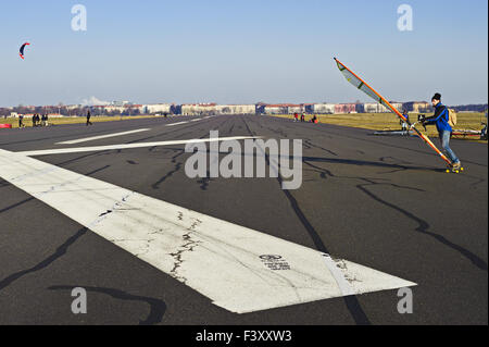 Windskaters at Tempelhof Park, Berlin Stock Photo - Alamy