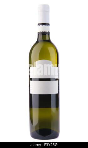 A cleanskin red wine bottle isolated against a white background Stock ...