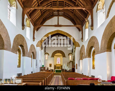 Interior of a typical English country church in Wiltshire, England, UK ...