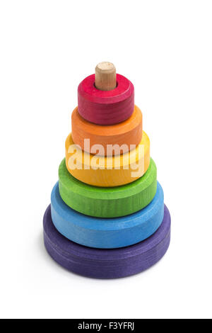 A wooden stacking tower for children Stock Photo - Alamy
