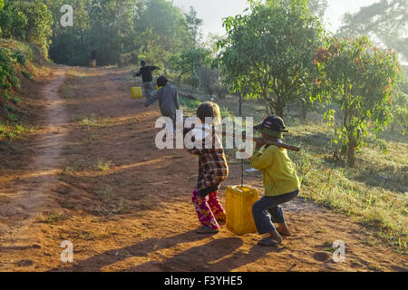 Boy fetching water, Kalaw, Myanmar, Asia Stock Photo - Alamy