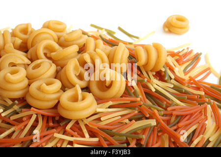 Traditional italian colored pasta penne with cherry tomatoes and lots ...