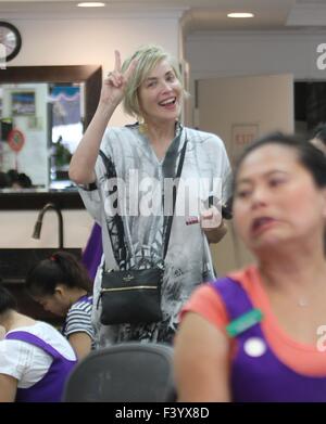 Sharon Stone in high spirits goes to a nail salon in Beverly Hills ...