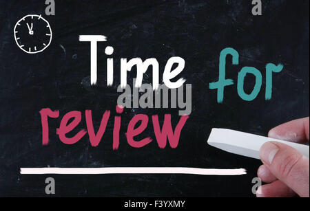 Time to Evaluate Clock Review or Assessment Management Stock Photo ...