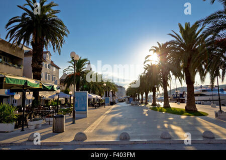 Town of Trogir waterfront sunrise view, Dalmatia, Croatia Stock Photo ...