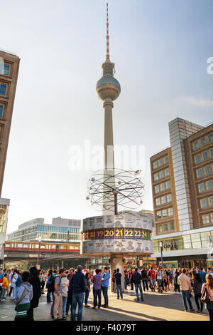 Famous Alexanderplatz Square in Berlin - aerial view - travel ...