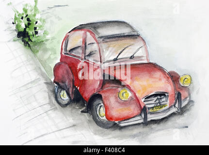sad red car Stock Photo - Alamy
