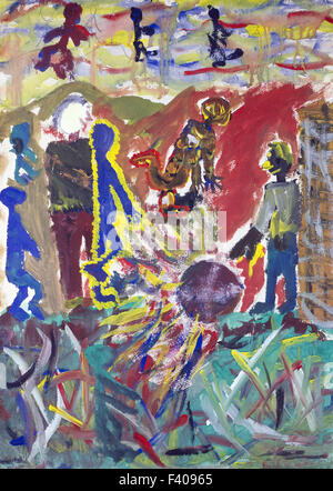 Human delusions and hallucinations art abstract concept. Watercolor ...