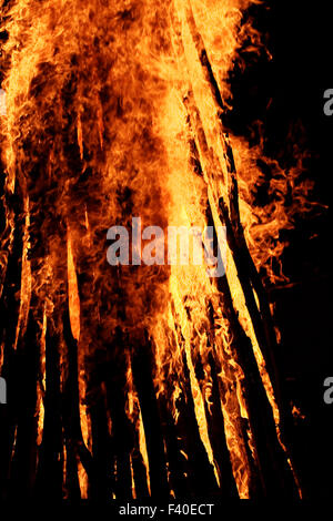 Beautiful camp fire at the dark night Stock Photo - Alamy