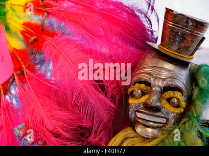 Hand made traditional Bolivian carnival mask on display at the Richmond ...