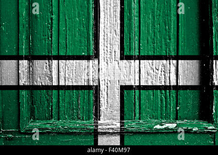 Flag of Devon painted on wooden frame Stock Photo - Alamy
