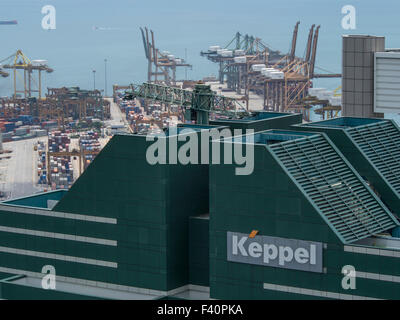 Keppel container terminal at the port of Singapore Stock Photo - Alamy