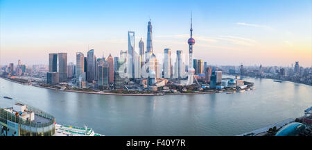 Shanghai, China, Wide Angle, Panoramic View, Skyline, City Center ...