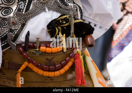 Closeuþ of a greek vlach's decorated 'selahi' gun rack during the ...