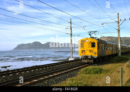 Electric train at Fish Hoek Village, South Africa, Africa Stock Photo ...