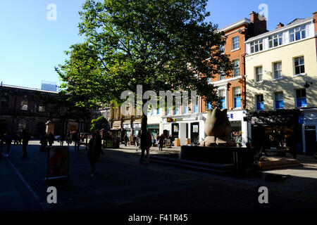 UK, England, Manchester, St Annes Square Christmas Market Stock Photo ...
