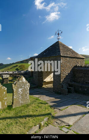 Unusual gate house of Eglwysilan parish church, between Taff valley and ...