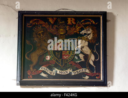 The royal coat of arms of Queen Victoria. Date: circa 1851 Stock Photo ...