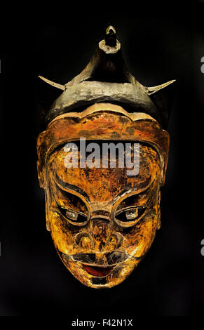 Painted and Lacquered Mask Cham Dance1900 -1950 Tibetan Tibet ( Guide ...