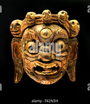 Painted and Lacquered Mask Cham Dance1900 -1950 Tibetan Tibet ( Guide ...