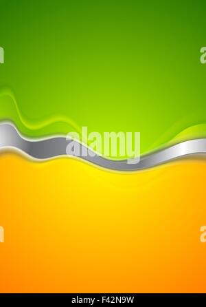 abstract green-orange line drawing, color graphics, background, design ...