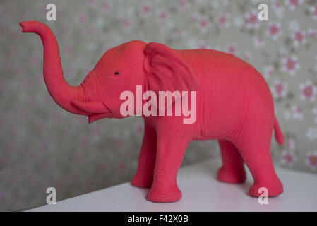 Plastic Toy Elephant Side View Isolated on White Background Stock Photo ...