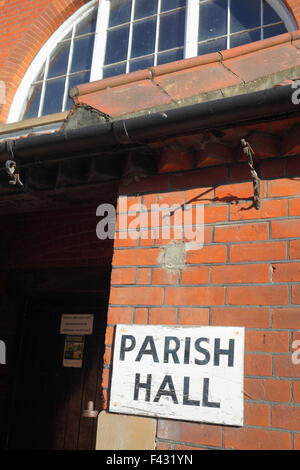 Parish Hall sign at Little Walsingham in Norfolk, UK Stock Photo - Alamy