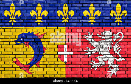 Flag of Rhône-Alpes Stock Photo - Alamy