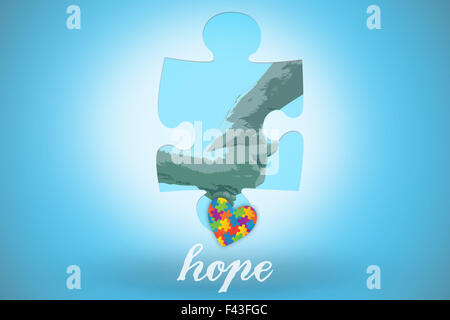 Hope against blue background with vignette Stock Photo - Alamy