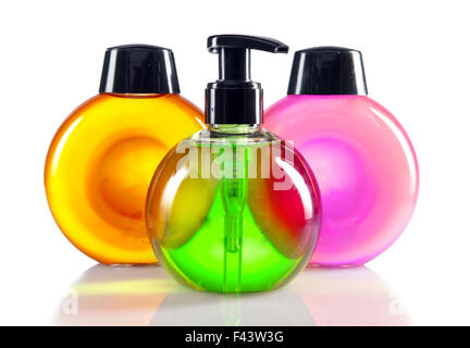 different color cosmetic bottles Stock Photo - Alamy