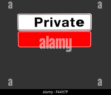 Private sign with space for your design Stock Photo - Alamy