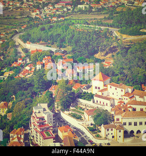 Sintra historic center aerial Stock Photo - Alamy