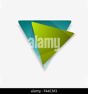 Abstract triangle shapes vector tech design Stock Photo - Alamy